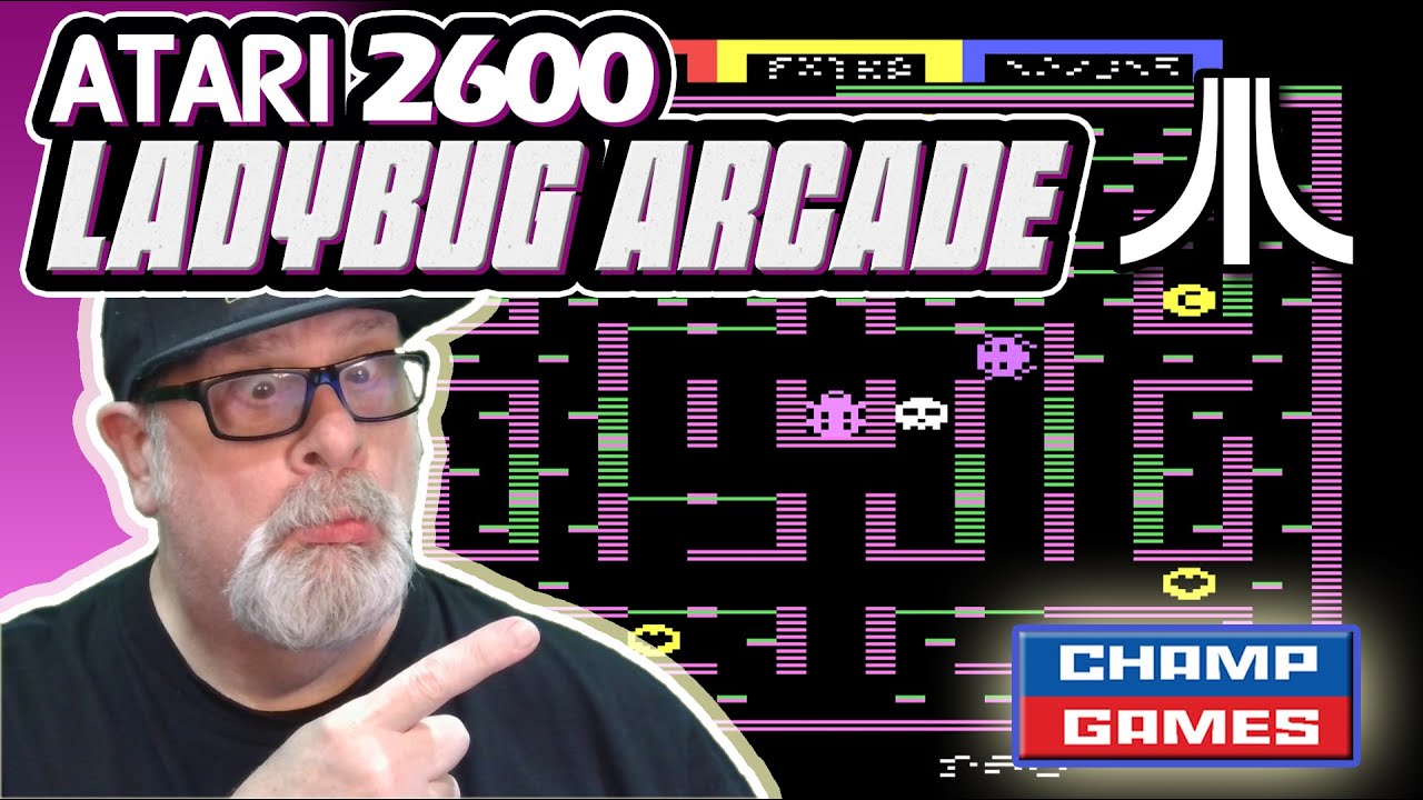 Playing LADYBUG ARCADE on ATARI 2600! HOMEBREW with RETRO BLISS! - YouTube