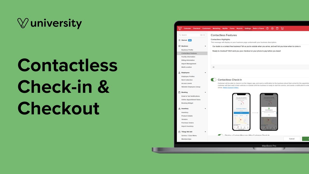 How to Offer Contactless Check-In and Checkout with Vagaro - YouTube