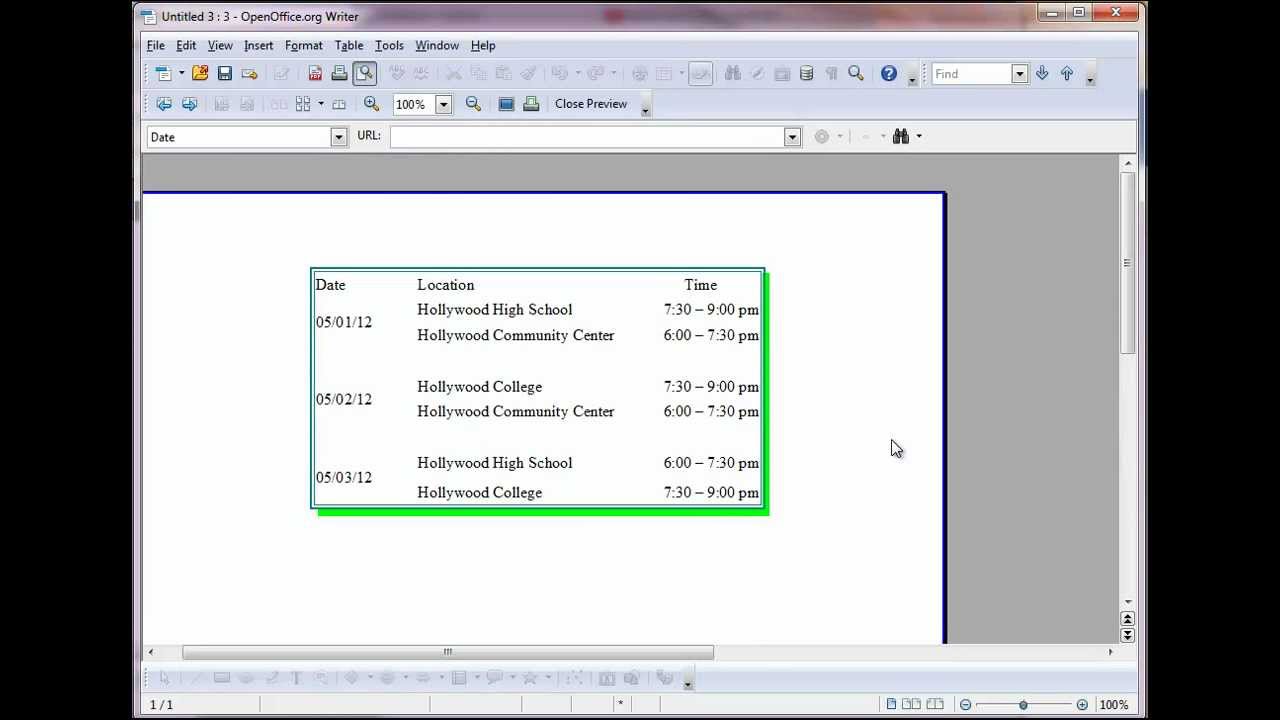 Table Cell Borders and Backgrounds in Writer 2012 - YouTube