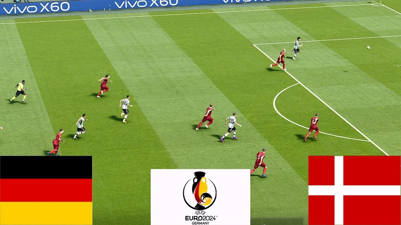 Germany vs Denmark Euro 2024 Germany Full Match - Simulation Video ...