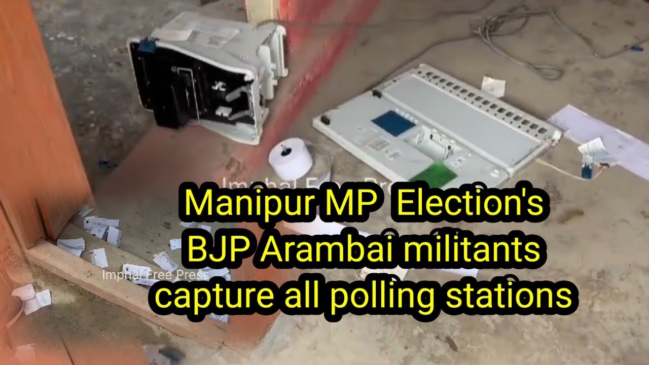 Manipur MP Election's BJP Arambai militants capture - YouTube