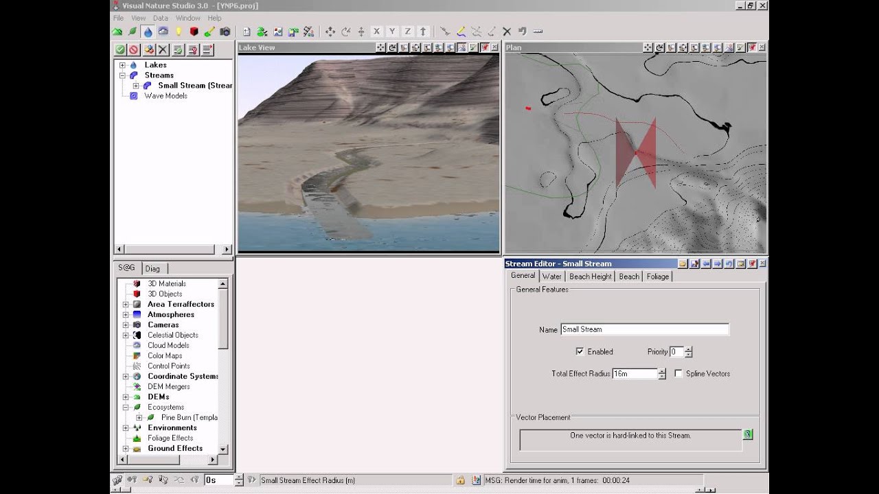 Visual Nature Studio 3 Tutorial Part 06 F (Lakes & Streams: Streams ...