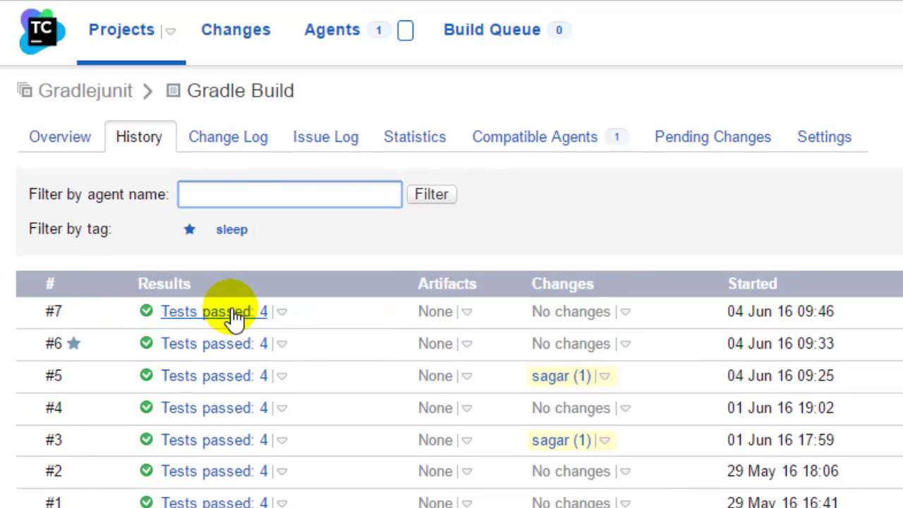 How to view all projects and builds in TeamCity - YouTube