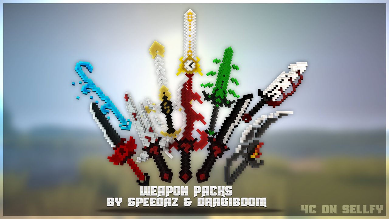 Minecraft Weapon Pack. » By SpeedaZ & Dragiboom. [-15%] ! - YouTube