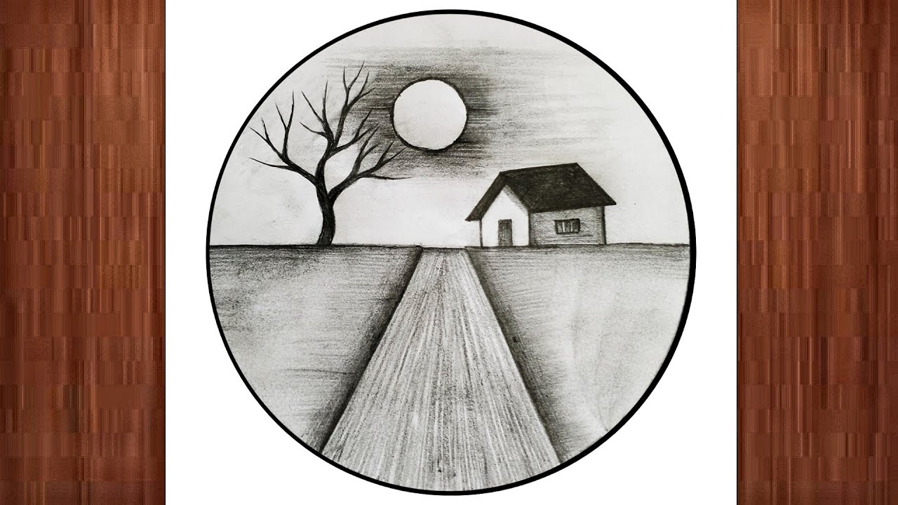 how to an easy landscape drawing step by step/easy scenery drawing/easy ...