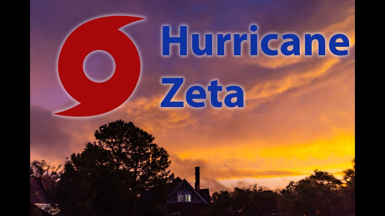Eye of Hurricane Zeta at Sunset - YouTube