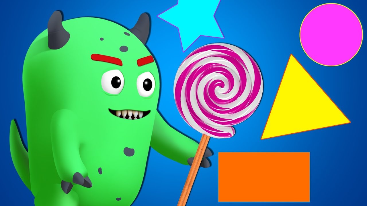 Learn Shapes with Monday Monster | Candy Adventure with Monday Monster ...