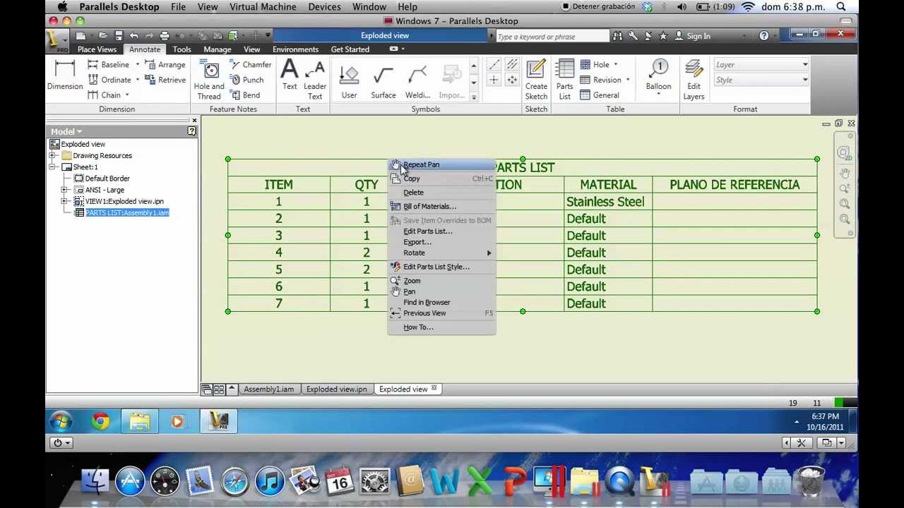 Tutorial explosionado y lista de piezas.mov - YouTube