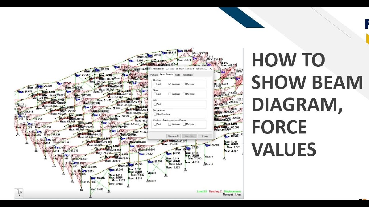 [Staad.Pro] -How to show moment, shear, and axial force with values ...