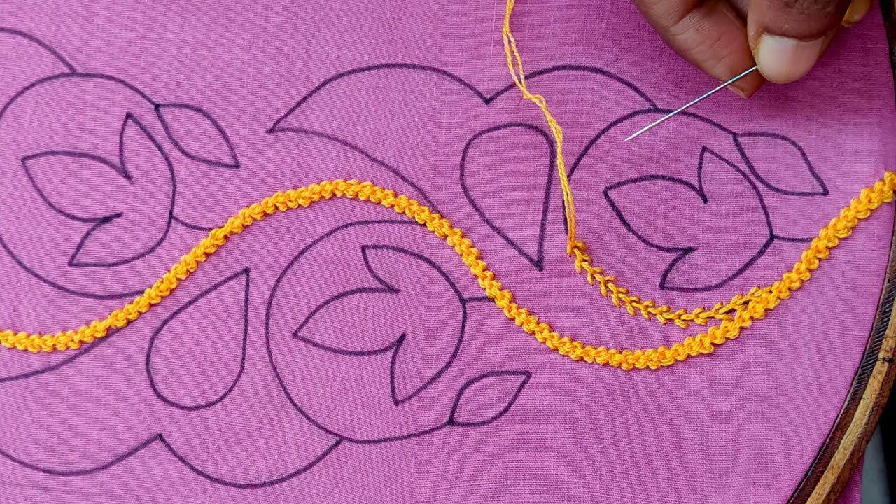 How to perfectly hand embroidery ! So beautiful hand embroidery ...