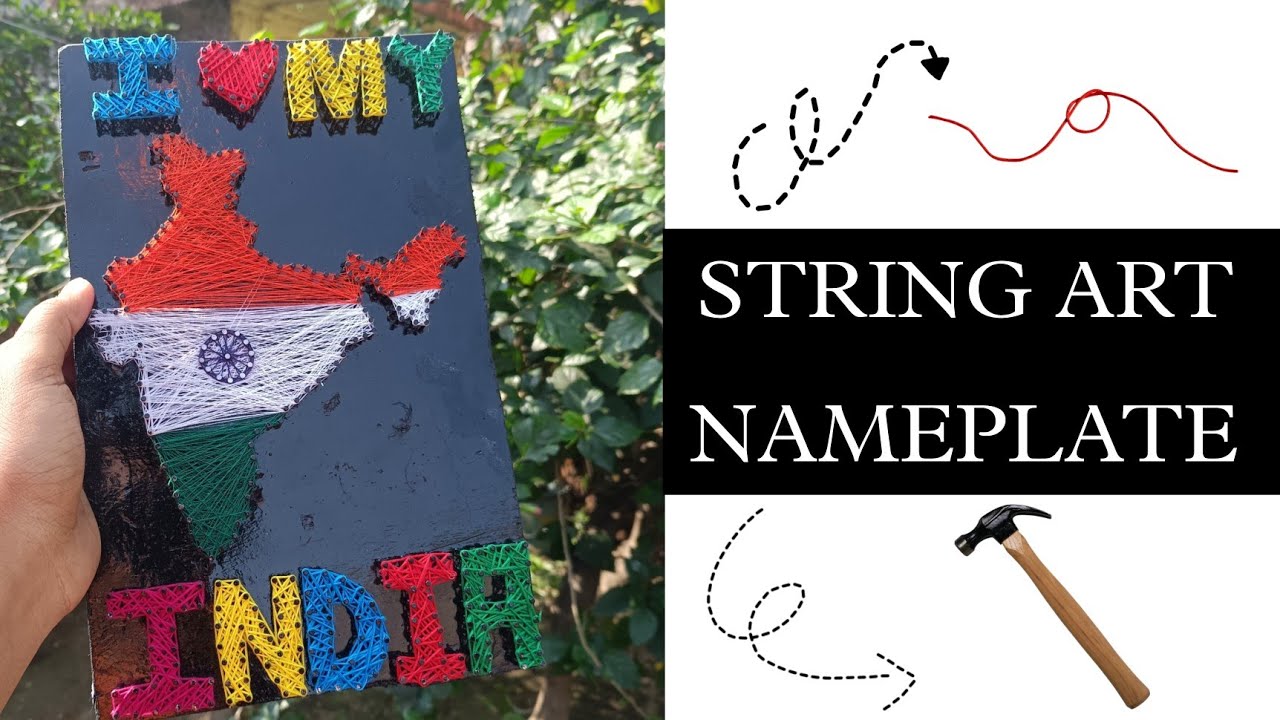 INDIA MAP STRING ART || I CAN CRAFT #stringart #art - YouTube