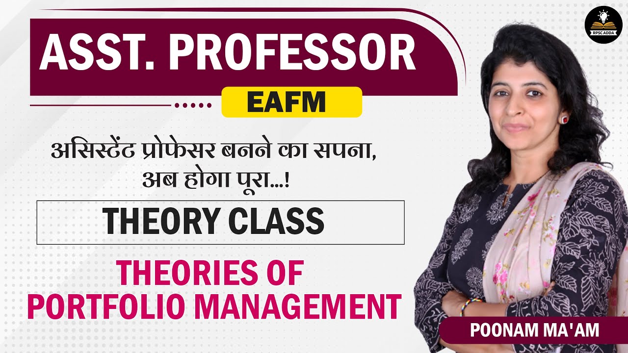 Theories of Portfolio Management | Theory Class | Rpsc Asst Professor ...