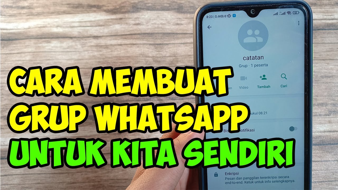 cara membuat grup whatsapp untuk kita sendiri - YouTube