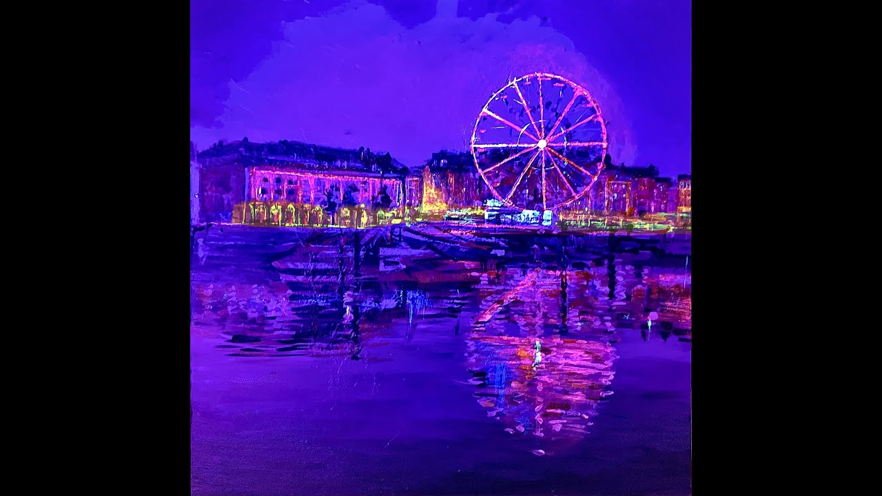 Tableau, Grande Roue sur le Quai Henri IV de Dieppe par Béatrice Dagan ...
