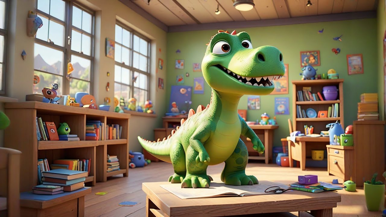 The Dino That Danced on My Desk 🦖💃 | Fun Kids Song | Imaginative ...