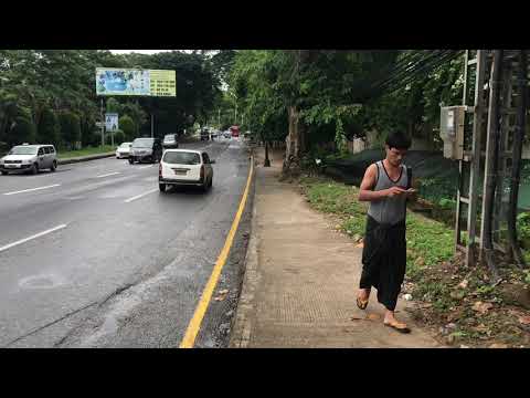 Walking around University Avenue Road and Inya Lake, Yangon - YouTube