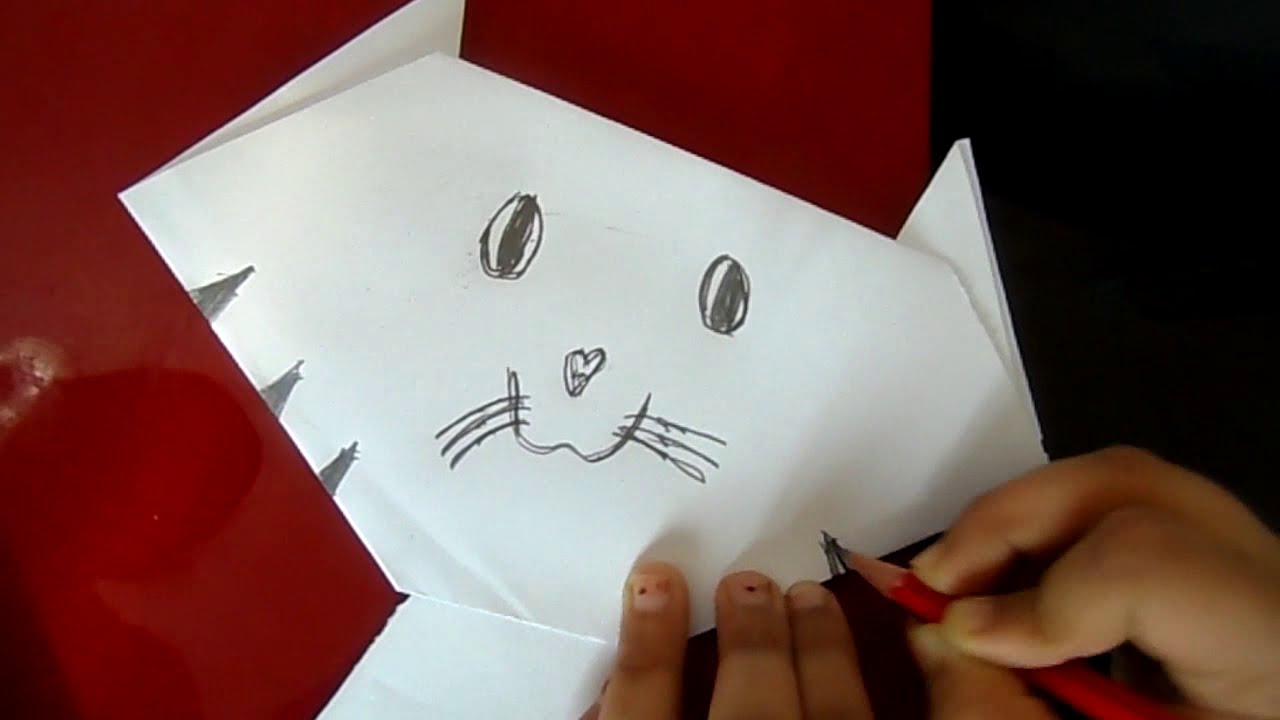 HOW TO MAKE A PAPER CAT? ഒരു പേപ്പർ ക്യാറ്റ് എളുപ്പത്തിൽ ഉണ്ടാക്കാം II ...