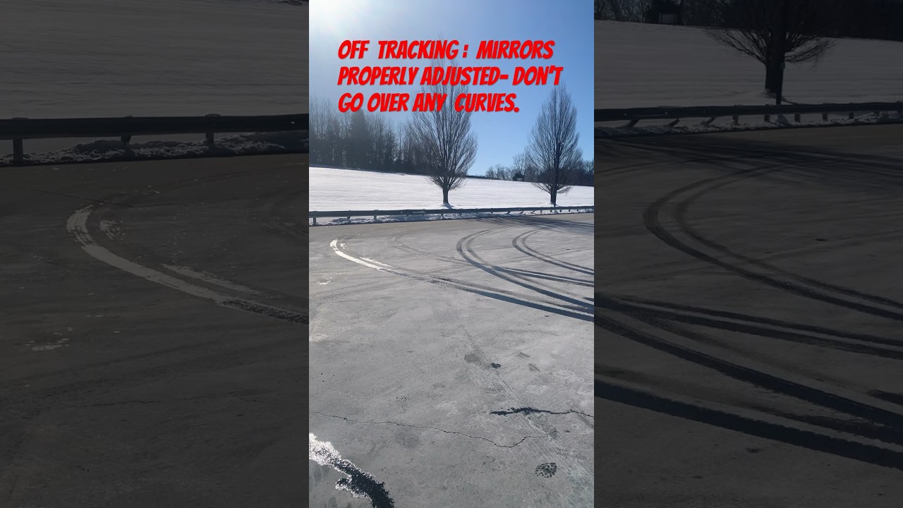 CDL Students must understand off tracking. Mirrors properly adjusted ...