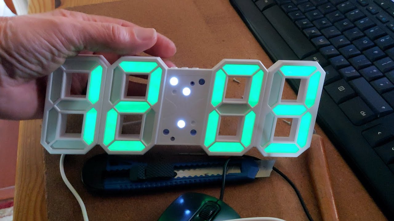 Reducing the brightness Satzuma LED borderless clock - YouTube