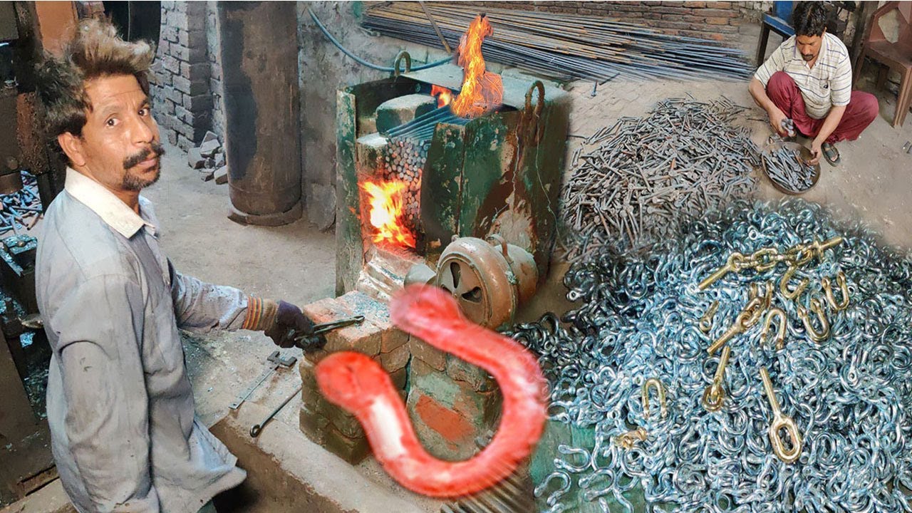 How to make D Shackle | Ingenious Way of Bolt Type D Shackle ...