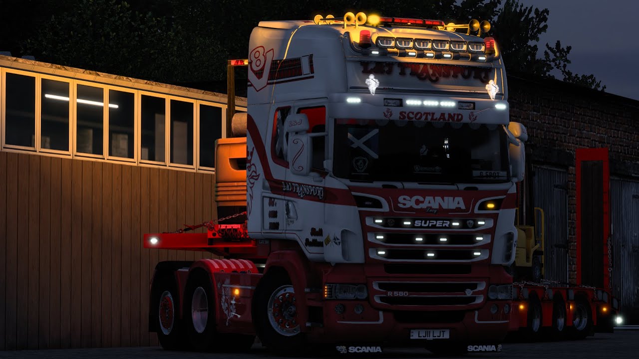 V8 Rumble Leaving our yard| ETS2 Trucking - YouTube