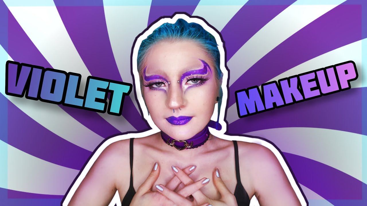VIOLET MAKEUP КРЕАТИВНЫЙ ФИОЛЕТОВЫЙ МАКИЯЖ (Tutorial) - YouTube