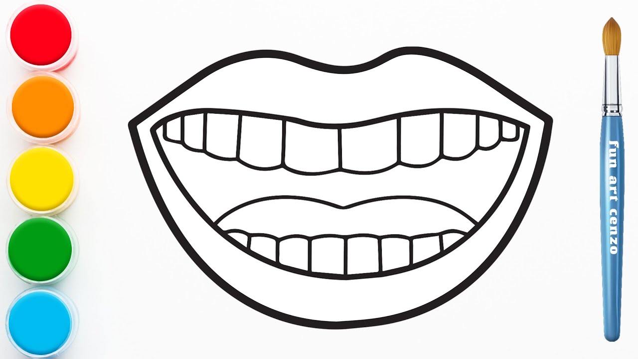 How to DRAW MOUTH AND TEETH | Step by Step - YouTube