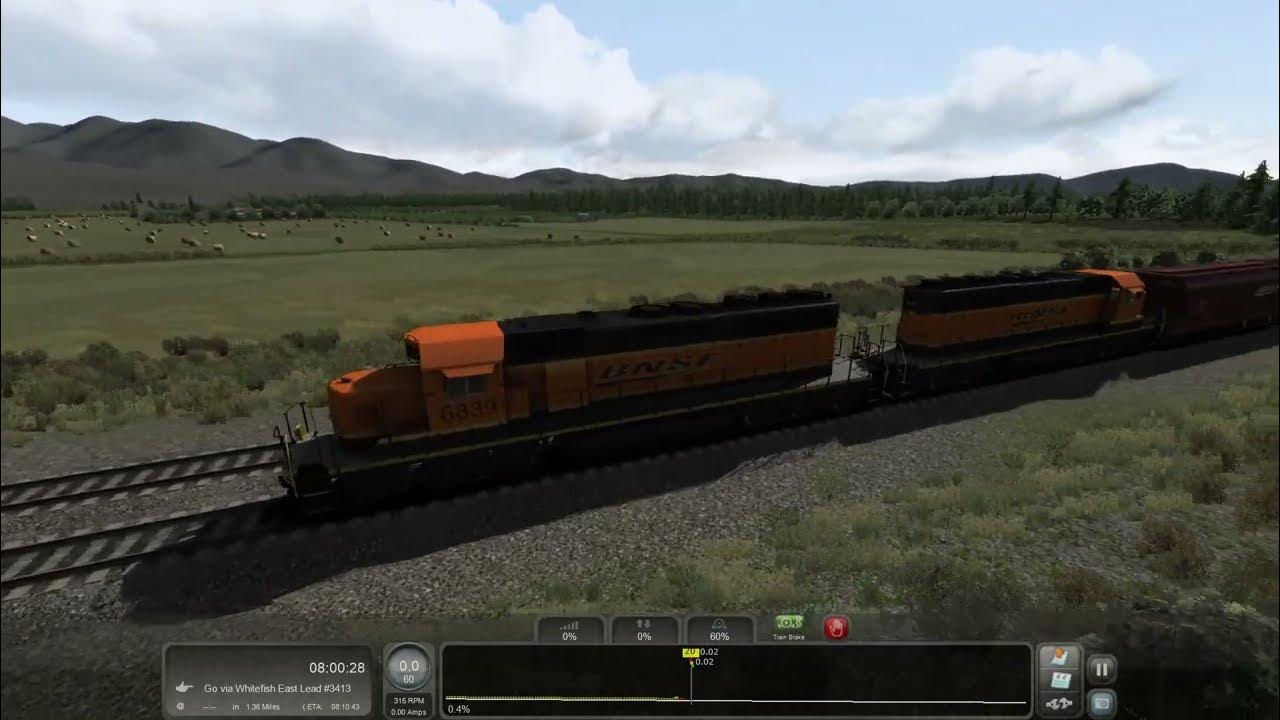 BNSF SD40-2 Engineer Training - Marias Pass - EMD SD40-2 BNSF - Train Simulator Classic - YouTube