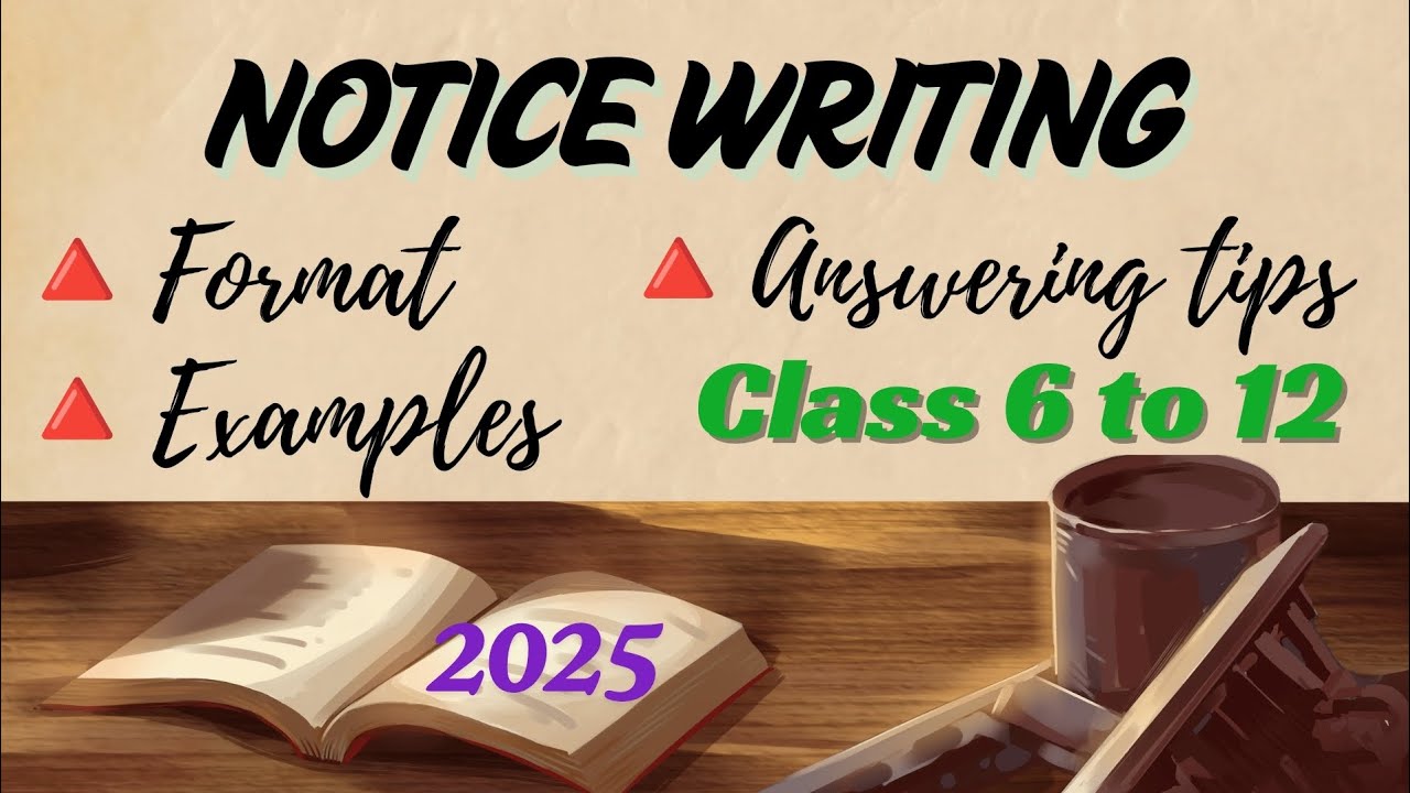 Notice Writing for beginners| Detailed explanation| Solved eg| easy to ...