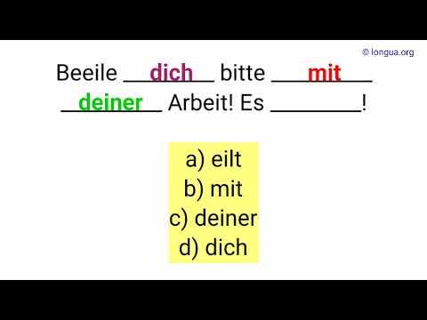 A1, A2, B1 - Deutsch lernen, Grammatik Test, Deutsche Grammatik, Verb ...