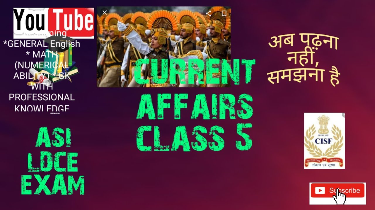current affairs class 5 - YouTube