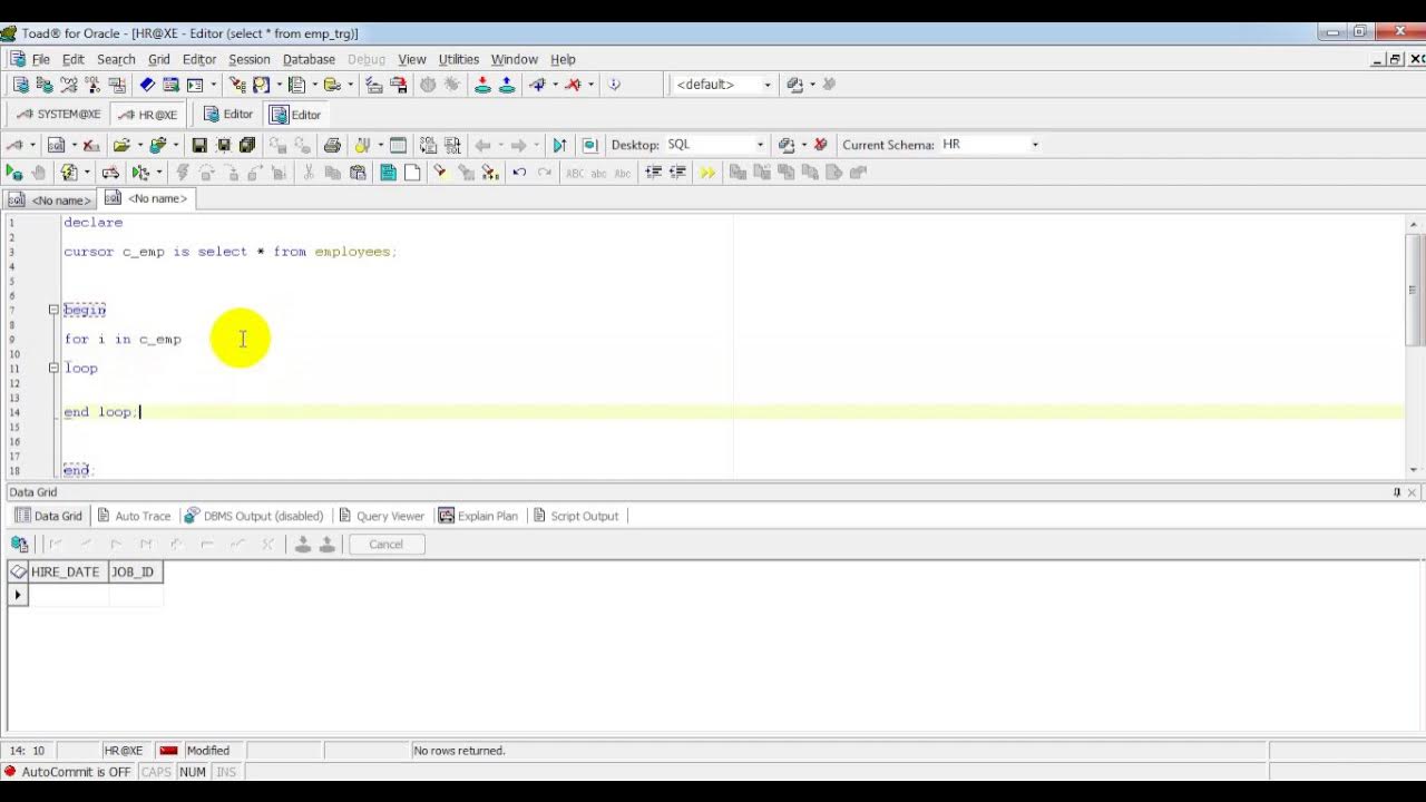 Cursor For Loop in Oracle PL/SQL - YouTube