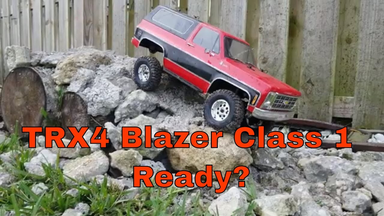 TRX4 Blazer on Class 1 tires on the Backyard course - YouTube