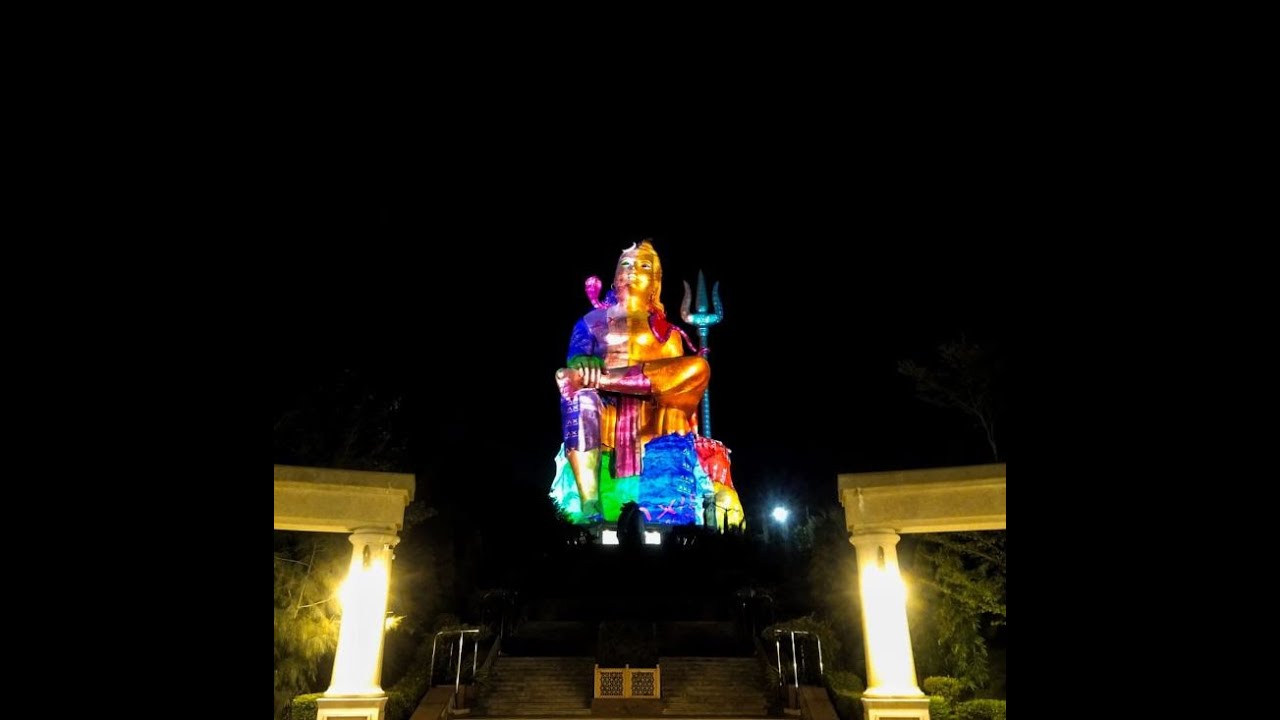 Statue of belief light show - YouTube