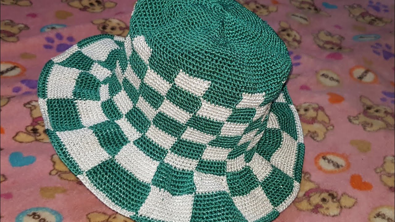 របៀបចាក់មួកក្រឡាការូដ៏ស្រស់ស្អាត How to crochet rectangle hat so cute ...