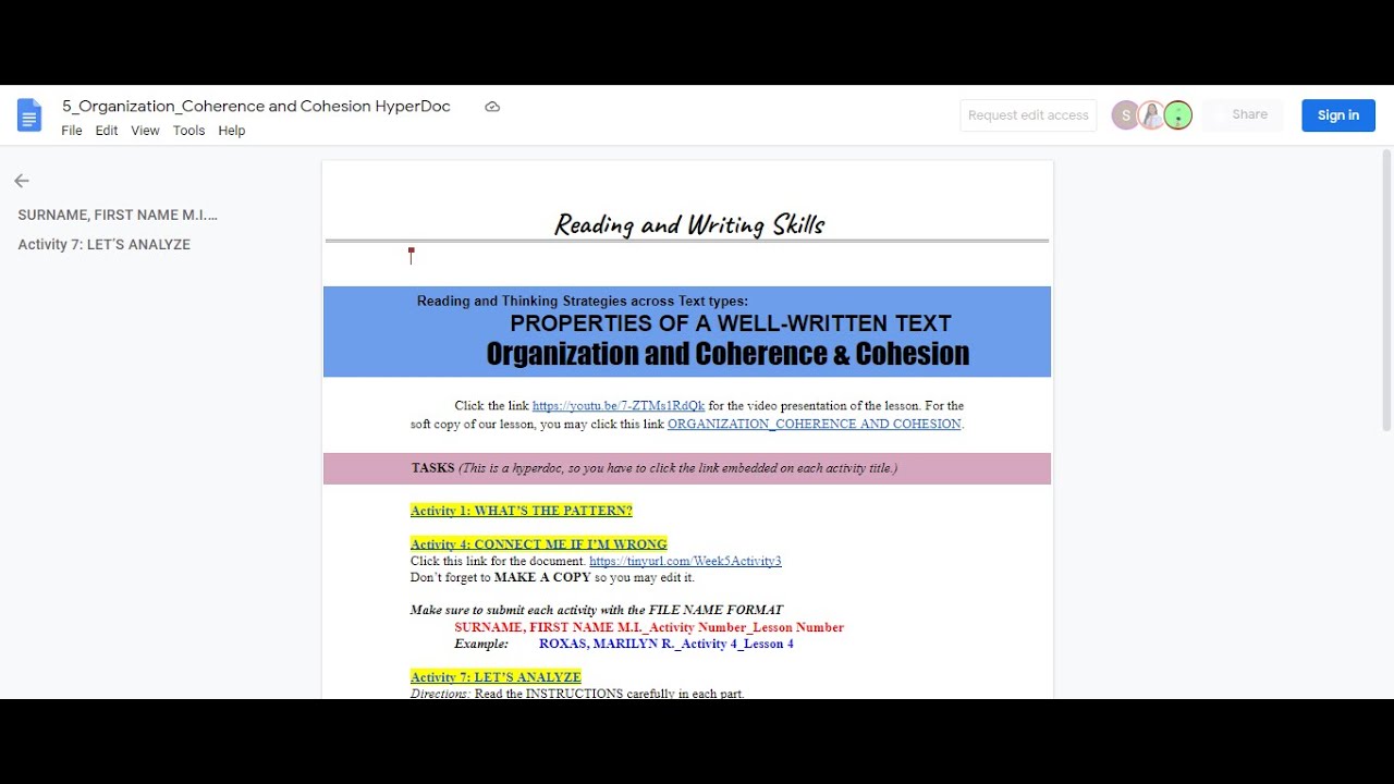 Topic 5_Organization_Coherence and Cohesion - YouTube