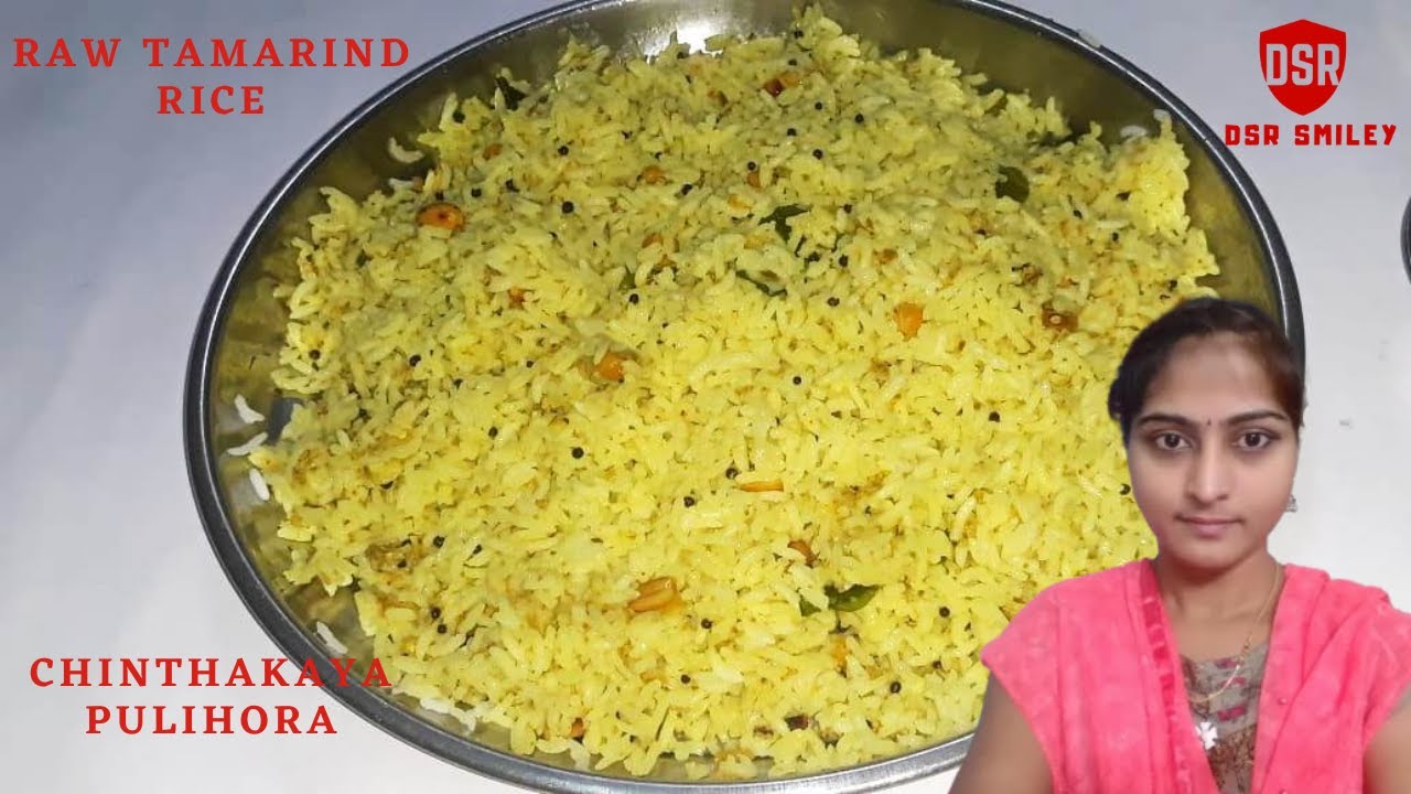 How to make raw tamarind rice,chintakaya pulihora,chinthakaya pulihora ...