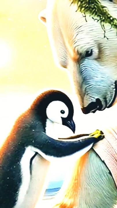 Dying Polar Bear Mother and Her Cub Saved by Unexpected Heroes || Penguins to the Rescue #shorts ...