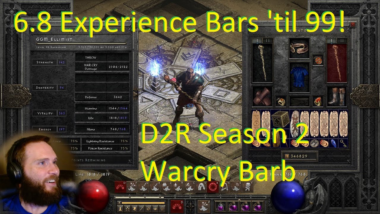 D2R Ladder S2 - 6.8 Exp Bars Until 99! - YouTube