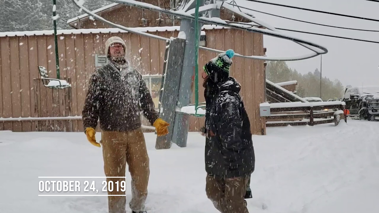 Angel Fire Resort's First Snow of the 2019-2020 Season - YouTube