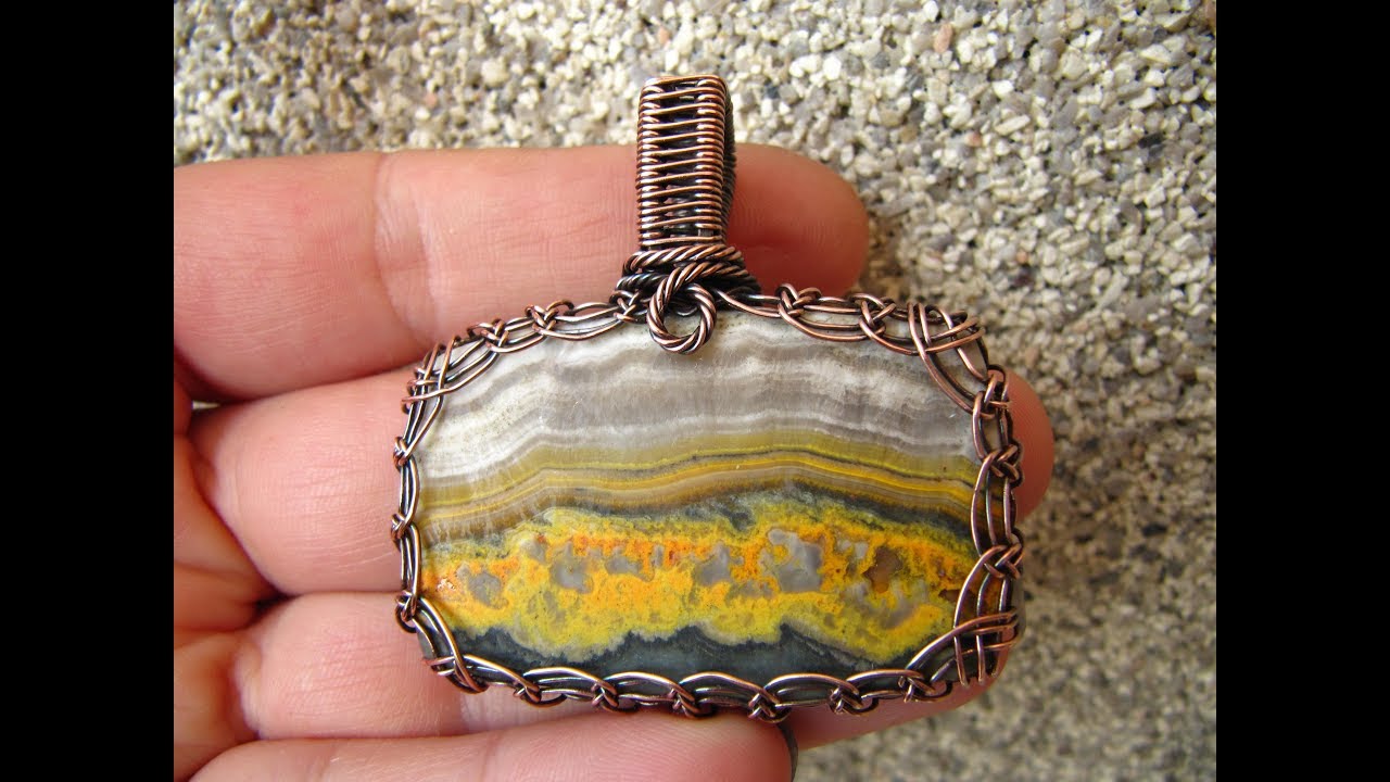 Copper Wire Wrapped Bumble Bee Jasper Pendant by DeeArtist, 2017 - YouTube