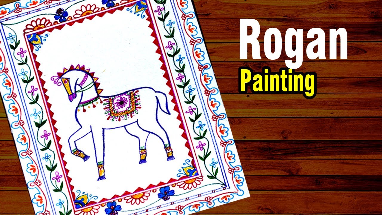 Rogan Painting | Rogan Painting Of Gujrat | Traditional Rogan Art - YouTube