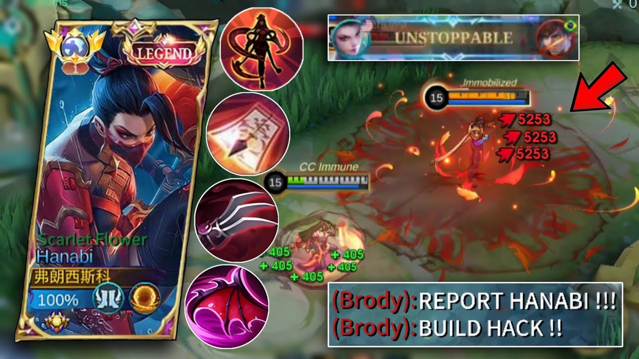 HANABI AGGRESSIVE GAMEPLAY, FULL ATTACK SPEED AND LIFESTEAL HACK BUILD 🤫.| MLBB 2024 . - YouTube