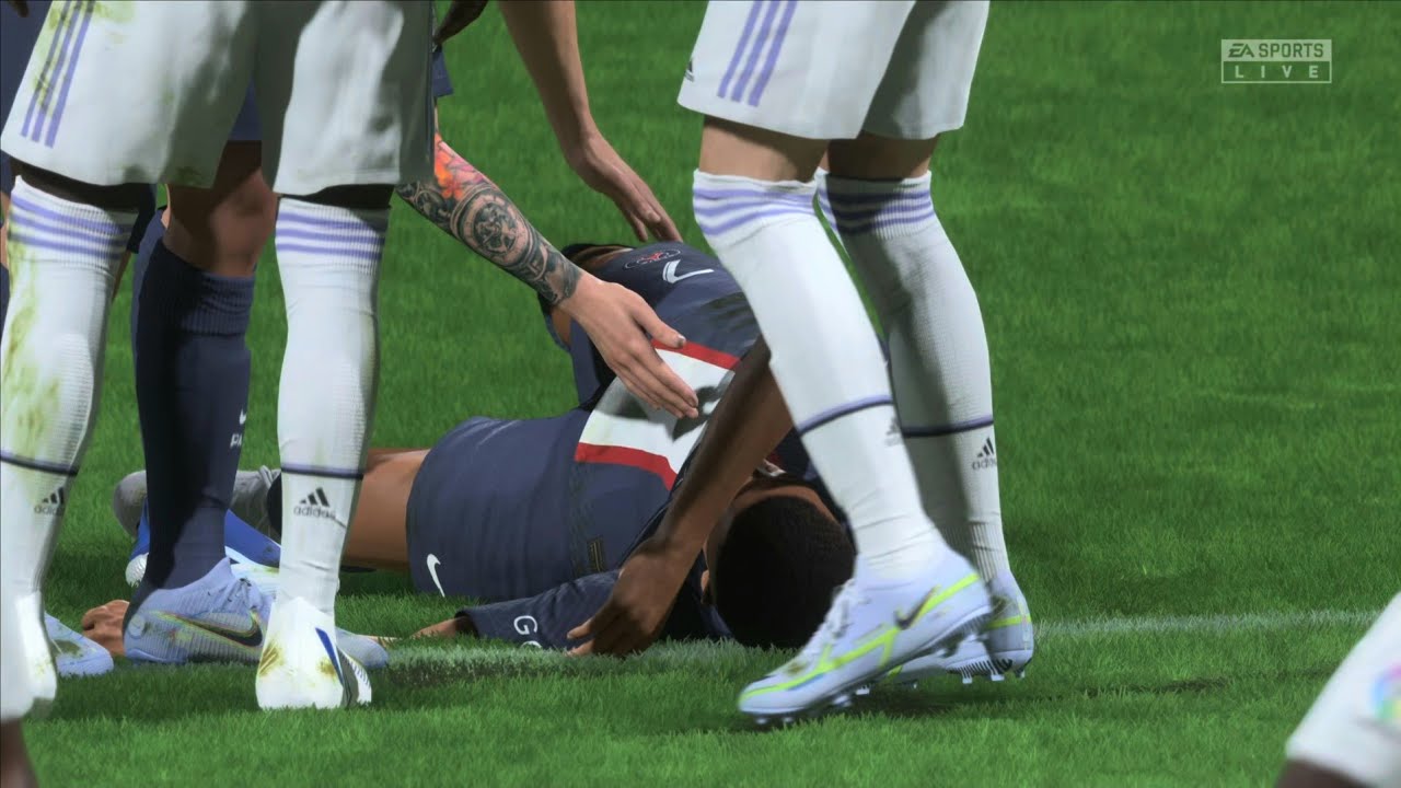FIFA 23 - red card foul on Mbappe - YouTube