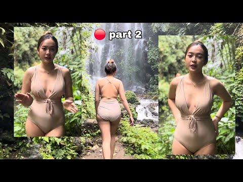 Labuhan kebo waterfall , sexy bikini explore , part 2, Rumas Alvia