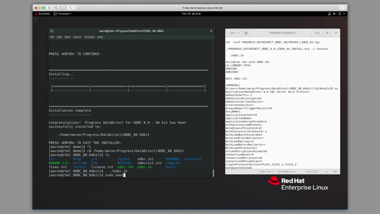 Progress DataDirect SQL Server ODBC Driver for Linux - YouTube