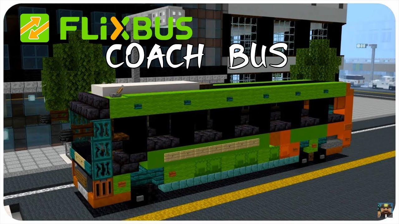 How to Build a Coach Bus in Minecraft (MAN Lion's Flixbus) Minecraft ...
