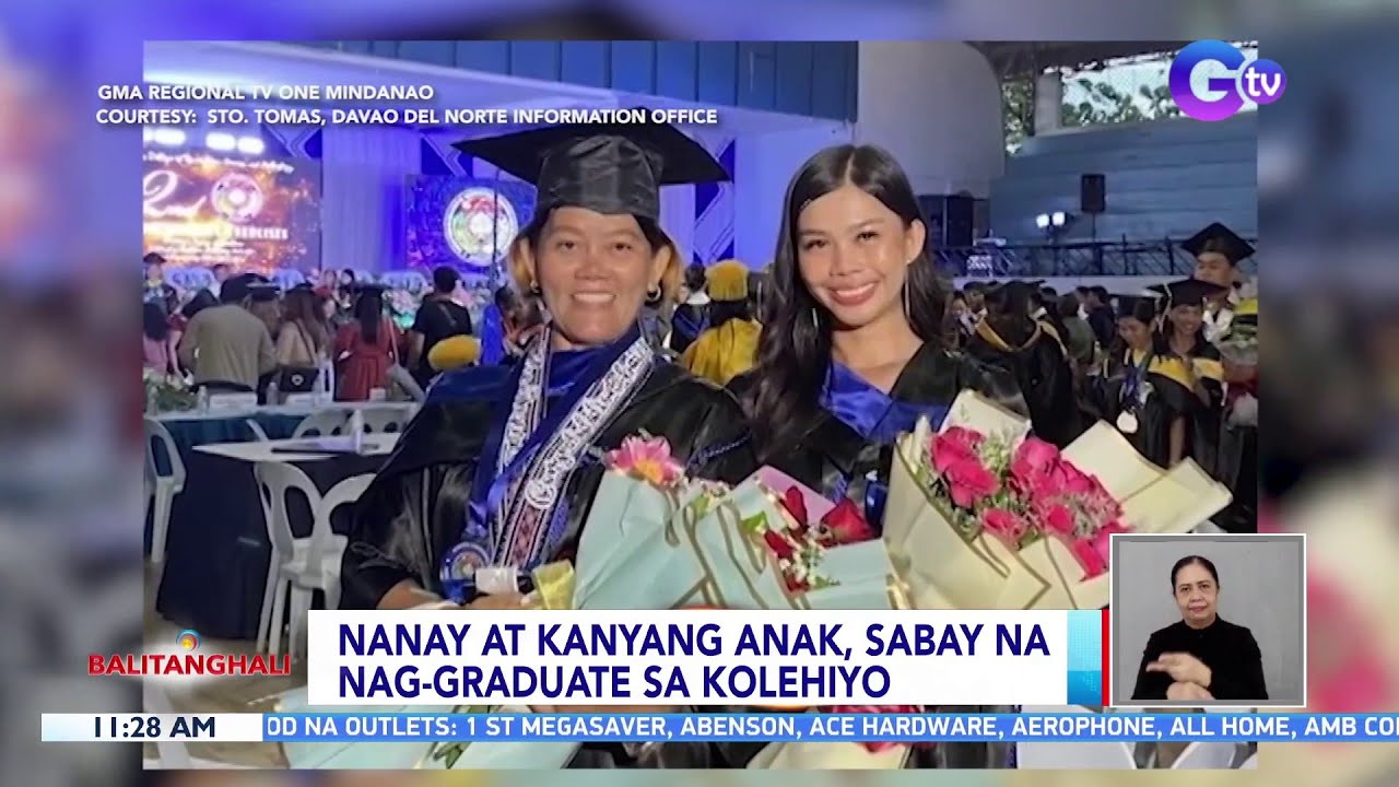 Nanay at kanyang anak, sabay na nag-graduate sa kolehiyo | BT - YouTube