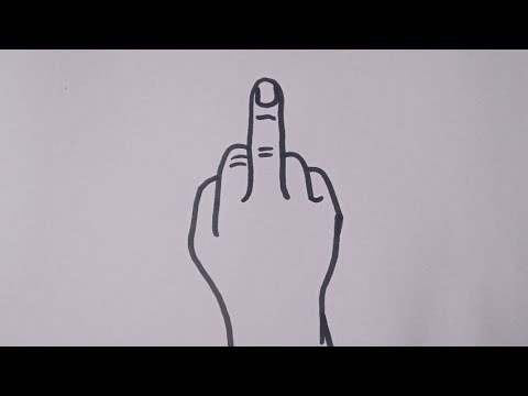 How to draw Middle Finger /easy drawing step by step