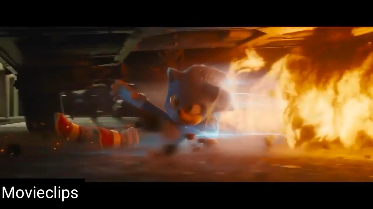 Sonic the Hedgehog (2020) - Racing Robotnik Through the Rings Scene ...